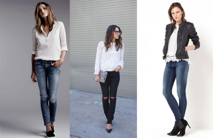 Farmerice i Bele bluze